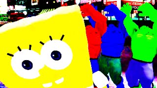 COLORS HULK vs SPONGEbob Colors Epic party School BUS & Nursery Rhymes ...